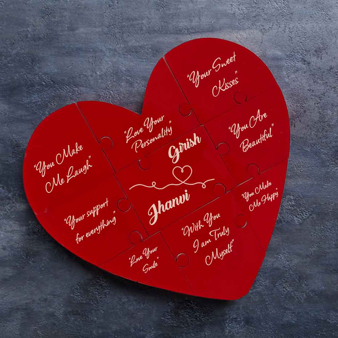 Personalized Heart Puzzle Valentine’s Day Gift | Nutcase India