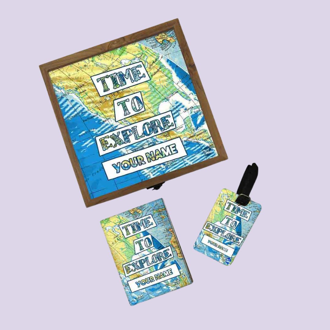 SHOP PERSONALIZED PASSPORT COVER LUGGAGE TAG GIFT BOX ONLINE INDIA ...