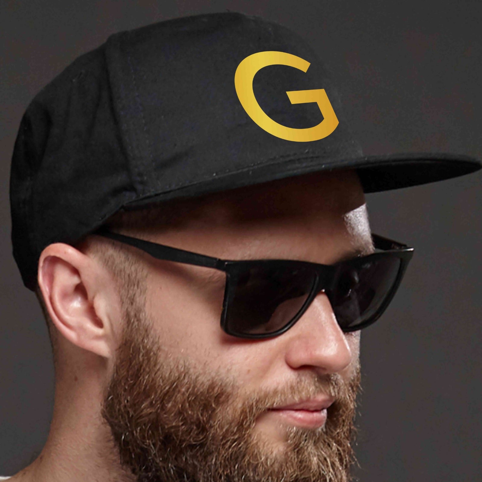 Black Cap - Custom Caps with Name or Initials by Nutcase