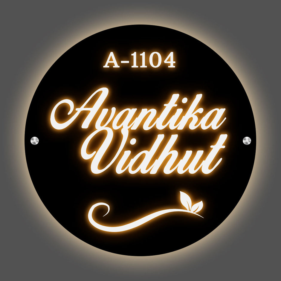 Light Name Plate-LED Nameplates for Home – Nutcase