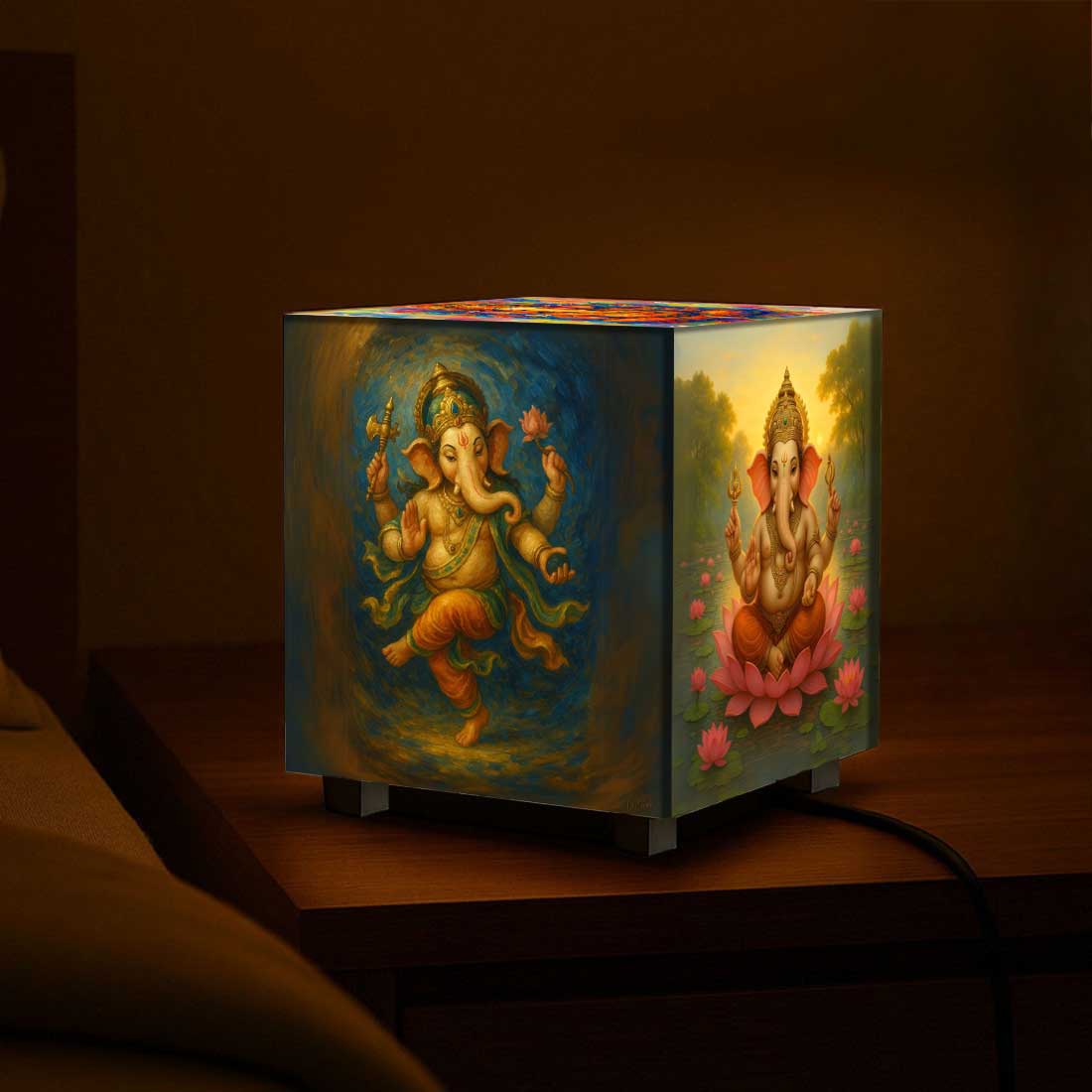 Ganesha LED Light Decorative Cube Lamp for Home | Nutcase India