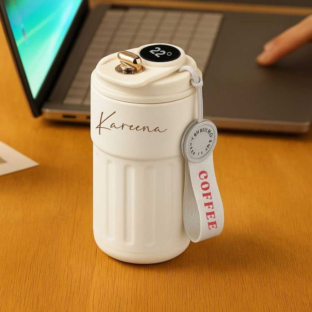 Personalized Coffee Flask with Temperature Display | Nutcase India