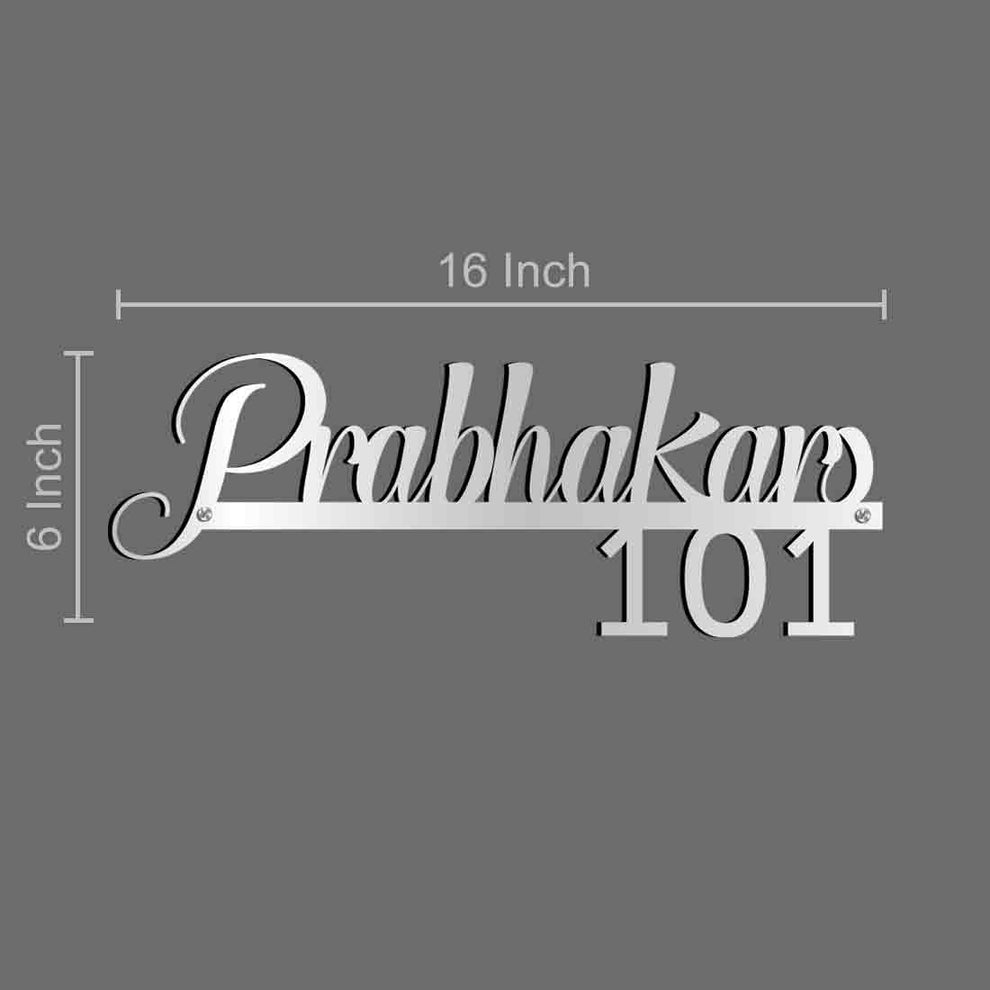 Laser Cut Name Plate - Stainless Steel Nameplate for Home | Nutcase India