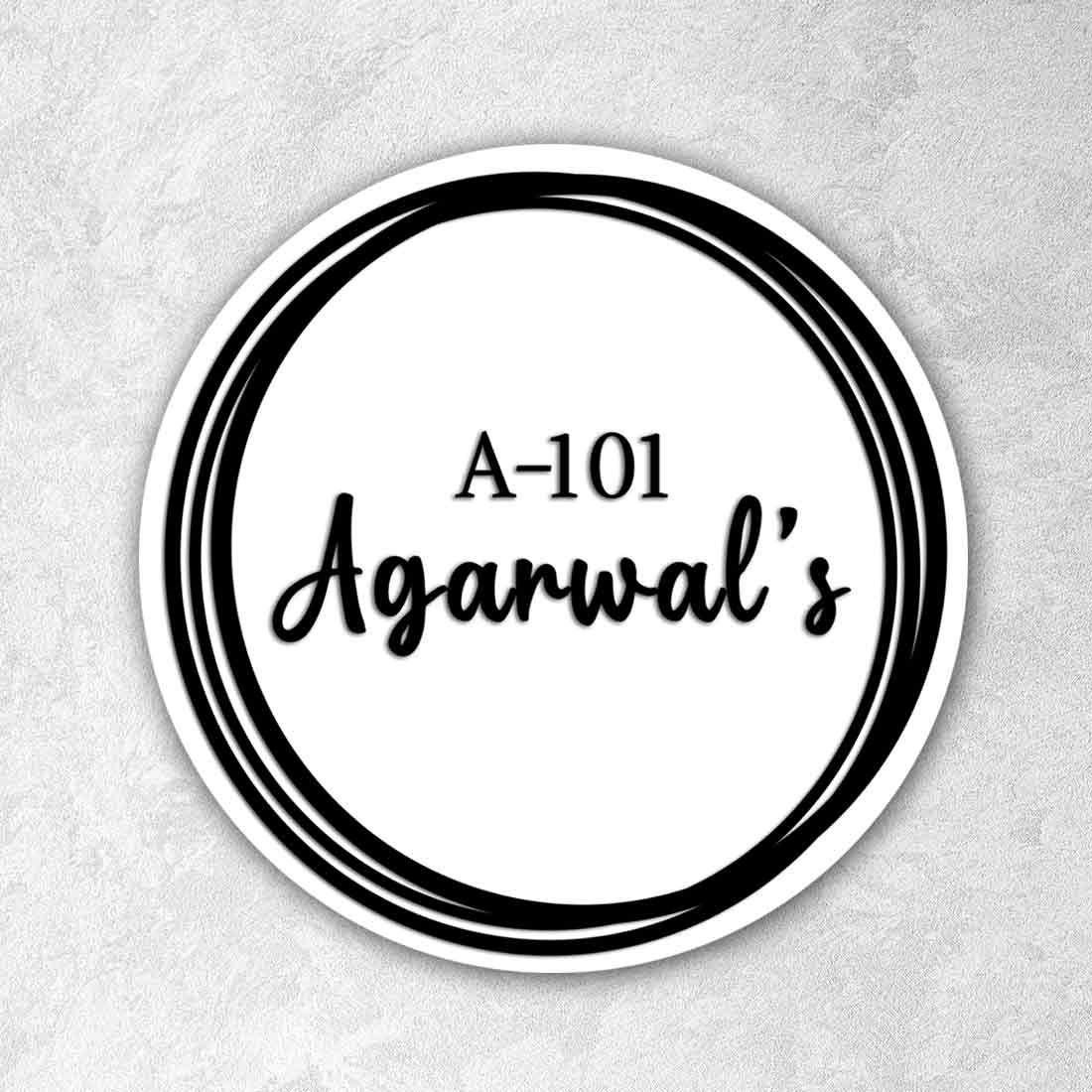 Round Name Board for House – Nutcase