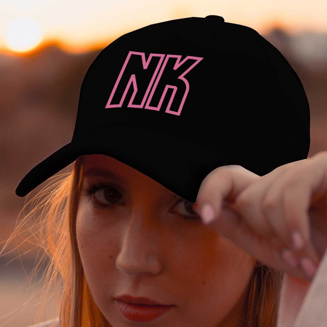 Black Cap - Custom Caps with Name or Initials by Nutcase