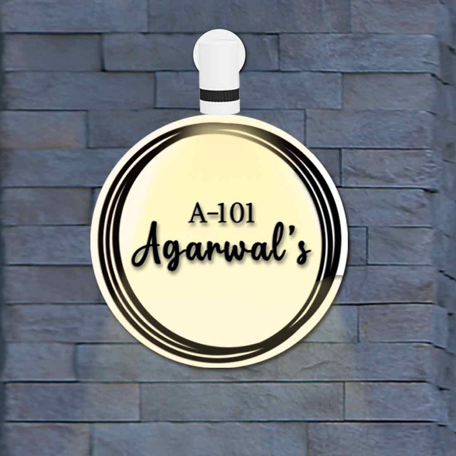 Round Name Board for House – Nutcase