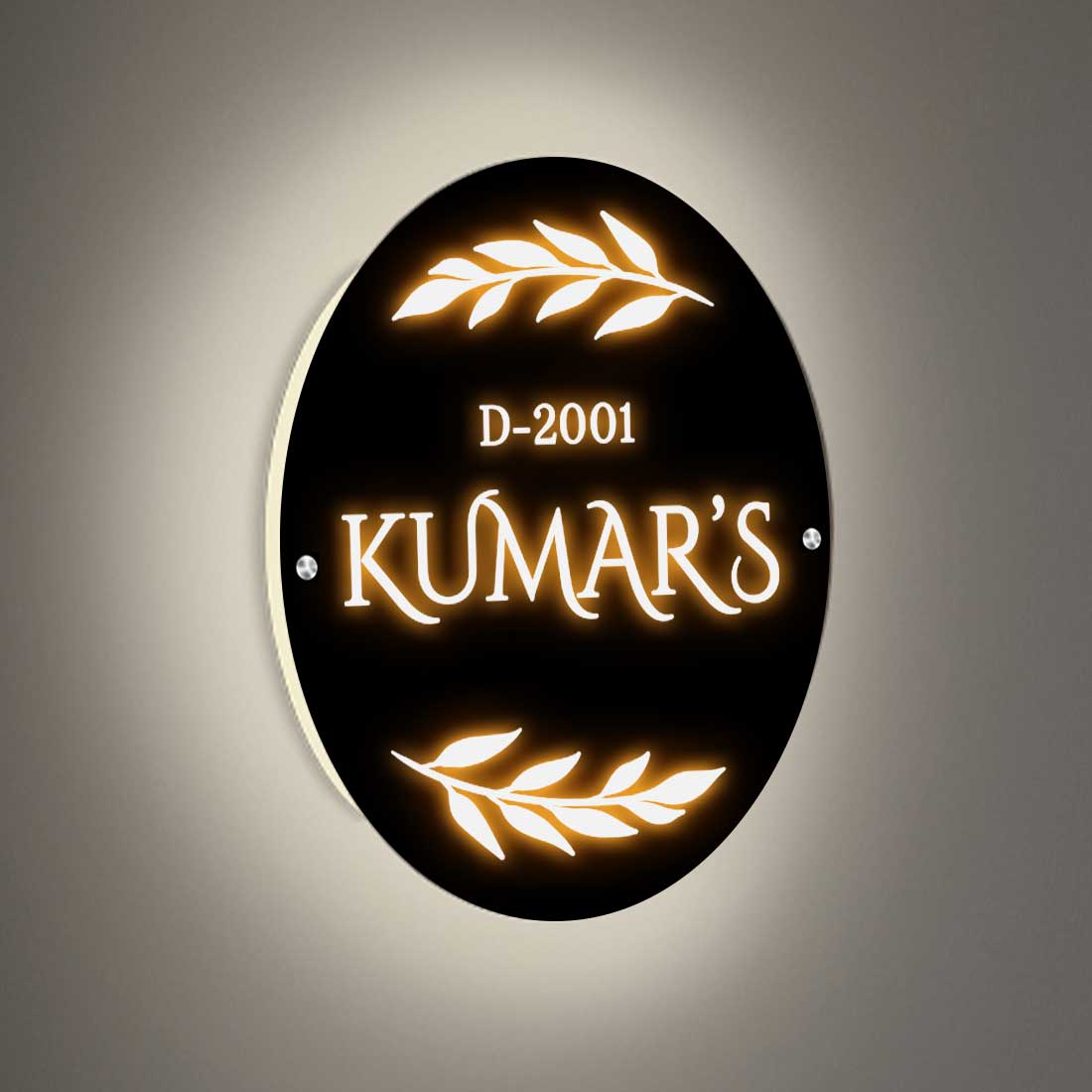 Led Light Name Board for Home Circle Name Plate – Nutcase