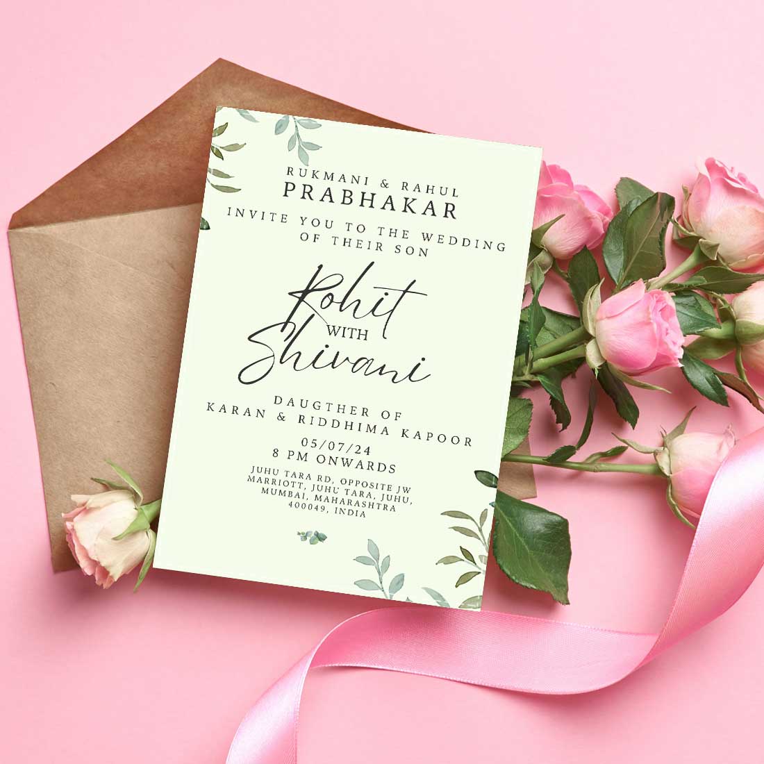 Create Marriage Invitation Card - Personalized Marriage Invite-6x9 ...