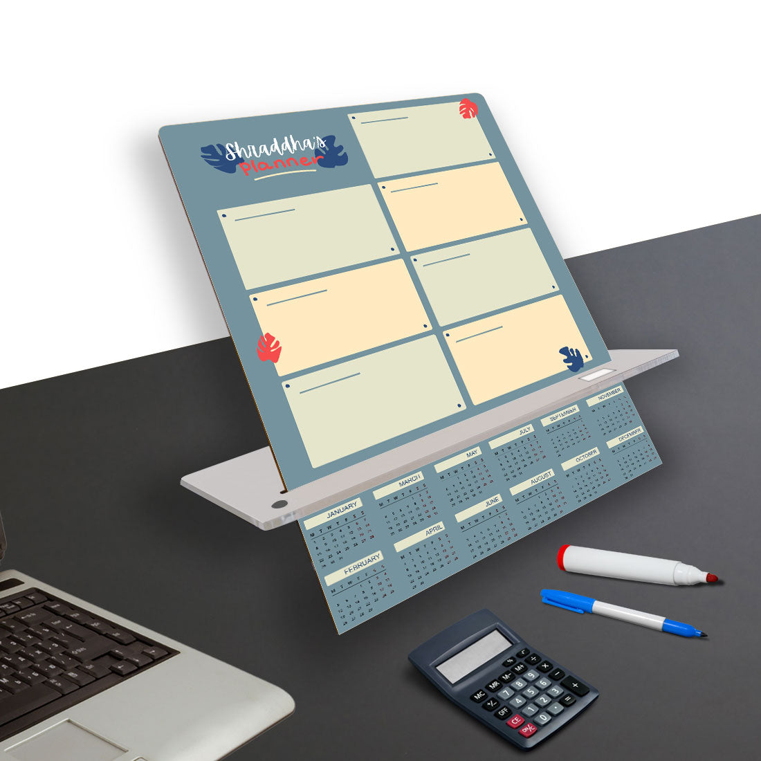 Planner Board with Calendar Customized With Name | Nutcase India