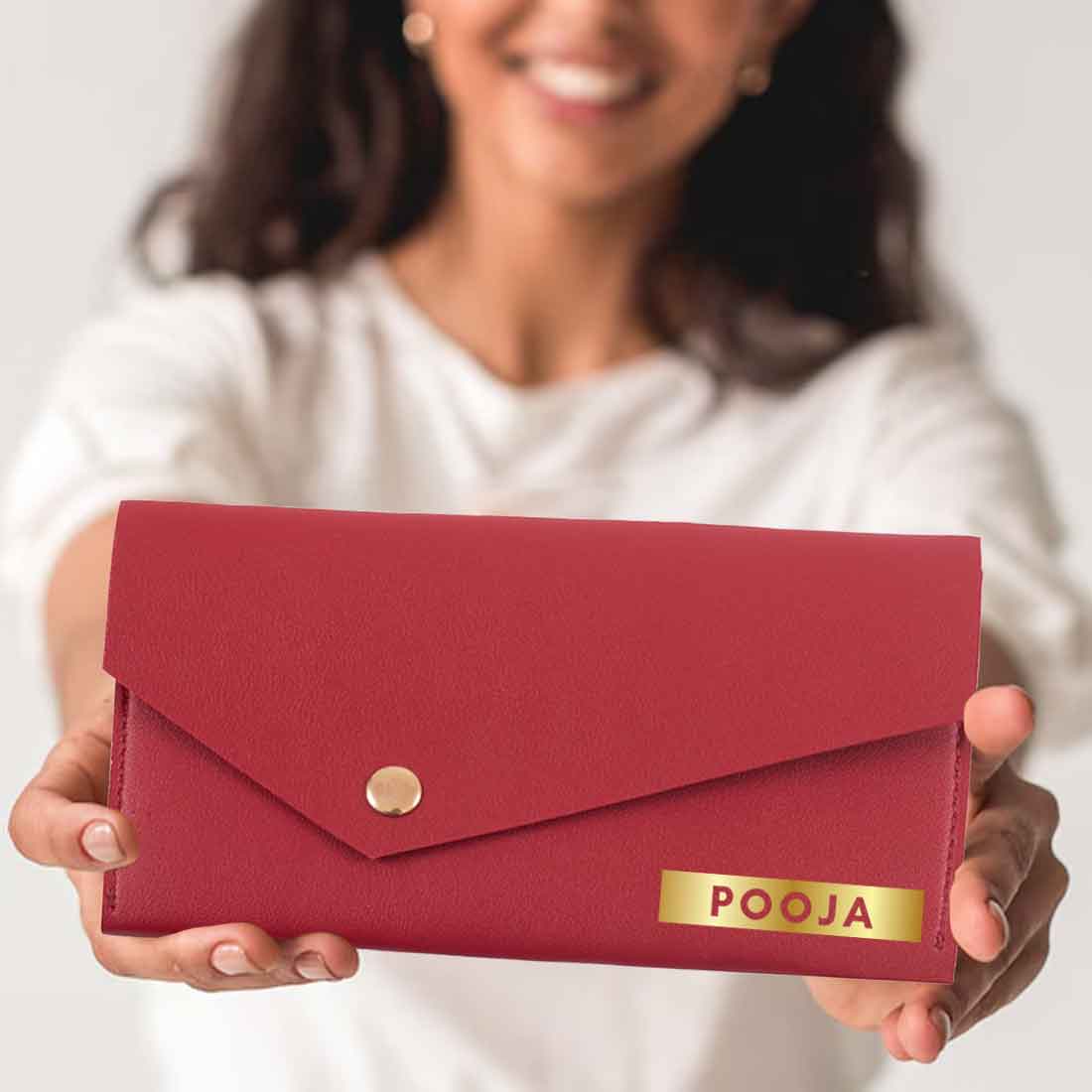 Customized Ladies Purse with Name Envelope Clutch | Nutcase India