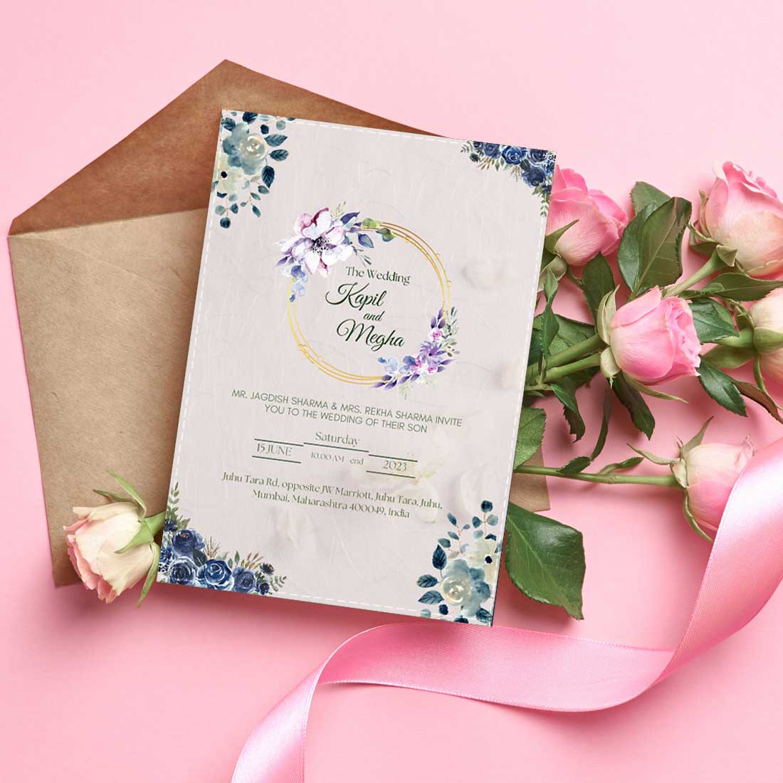 Wedding Reception Invitation Card - Custom Create Wedding Card – Nutcase