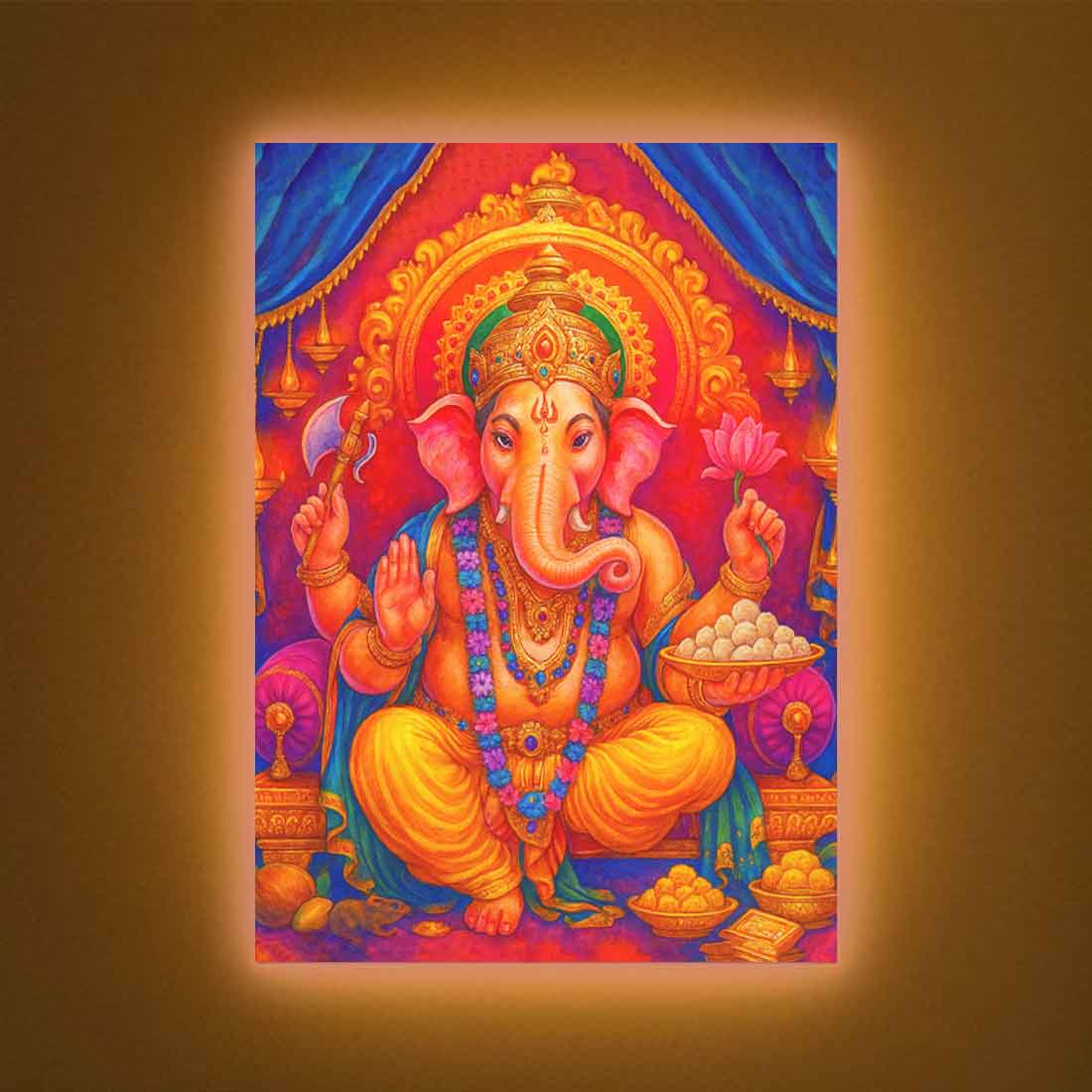 Lord Ganesh Photo Frame with Glowing LED Backlight | Nutcase India
