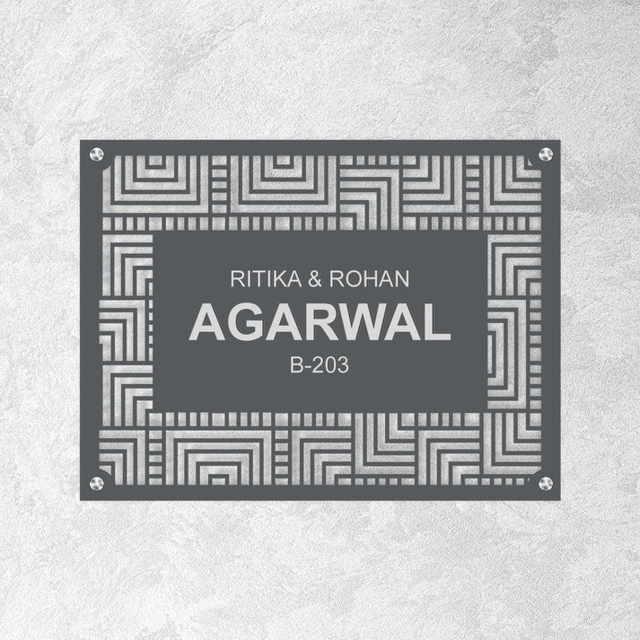 Buy Metal Name Plate for Home Steel Nameplate | Nutcase
