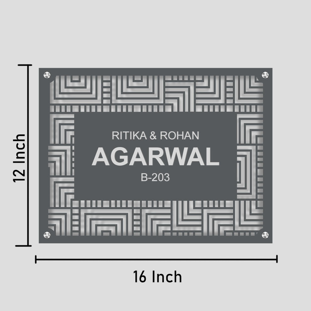 Buy Metal Name Plate for Home Steel Nameplate | Nutcase