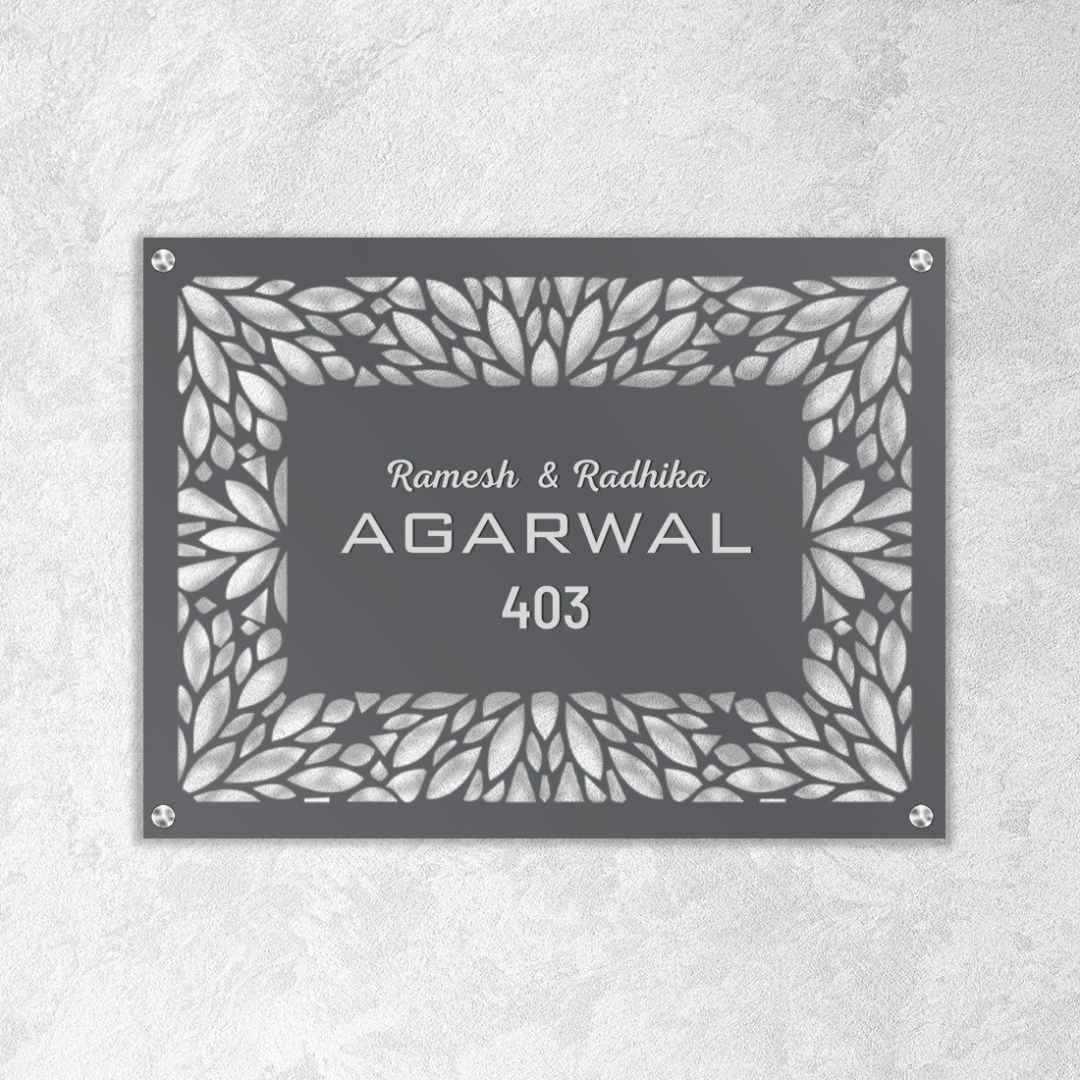 Buy Metal Name Plate for Home | Stainless steel name plates – Nutcase