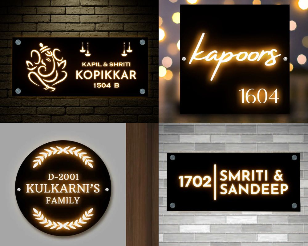 Ganesha LED Name Plate with Light | Nutcase India