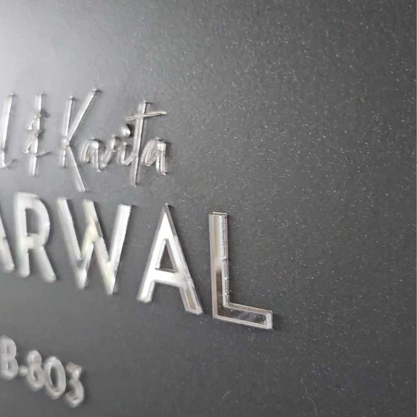 Buy Metal Name Plate for Home Steel Nameplate | Nutcase