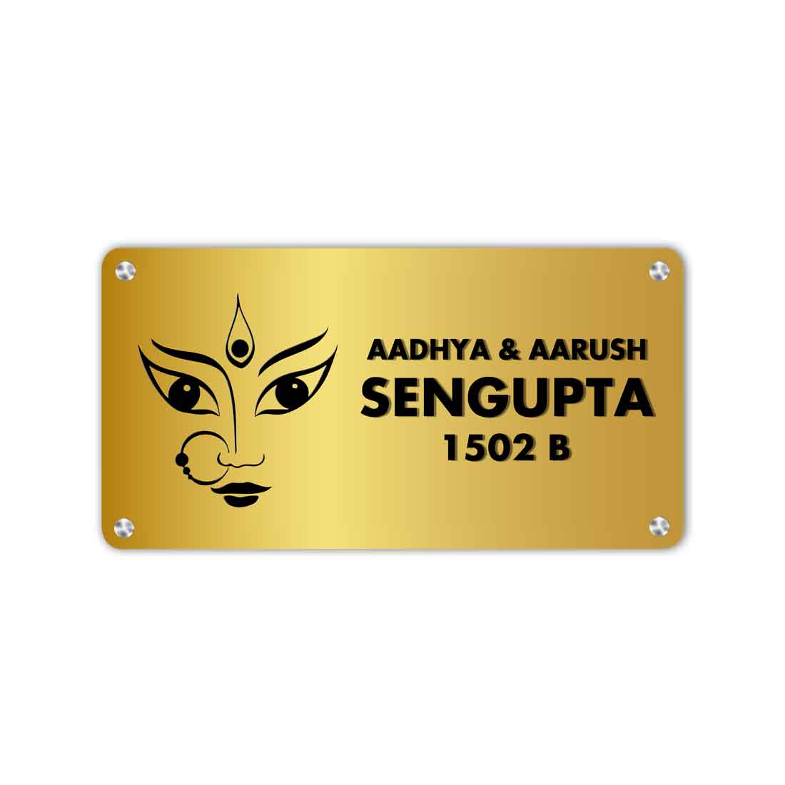 Personalized Durga Name Plate for Home Entrance - Nutcase