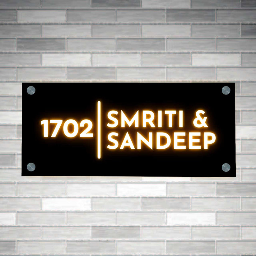 Buy Led Light Name Plate for Home On Nutcase - India