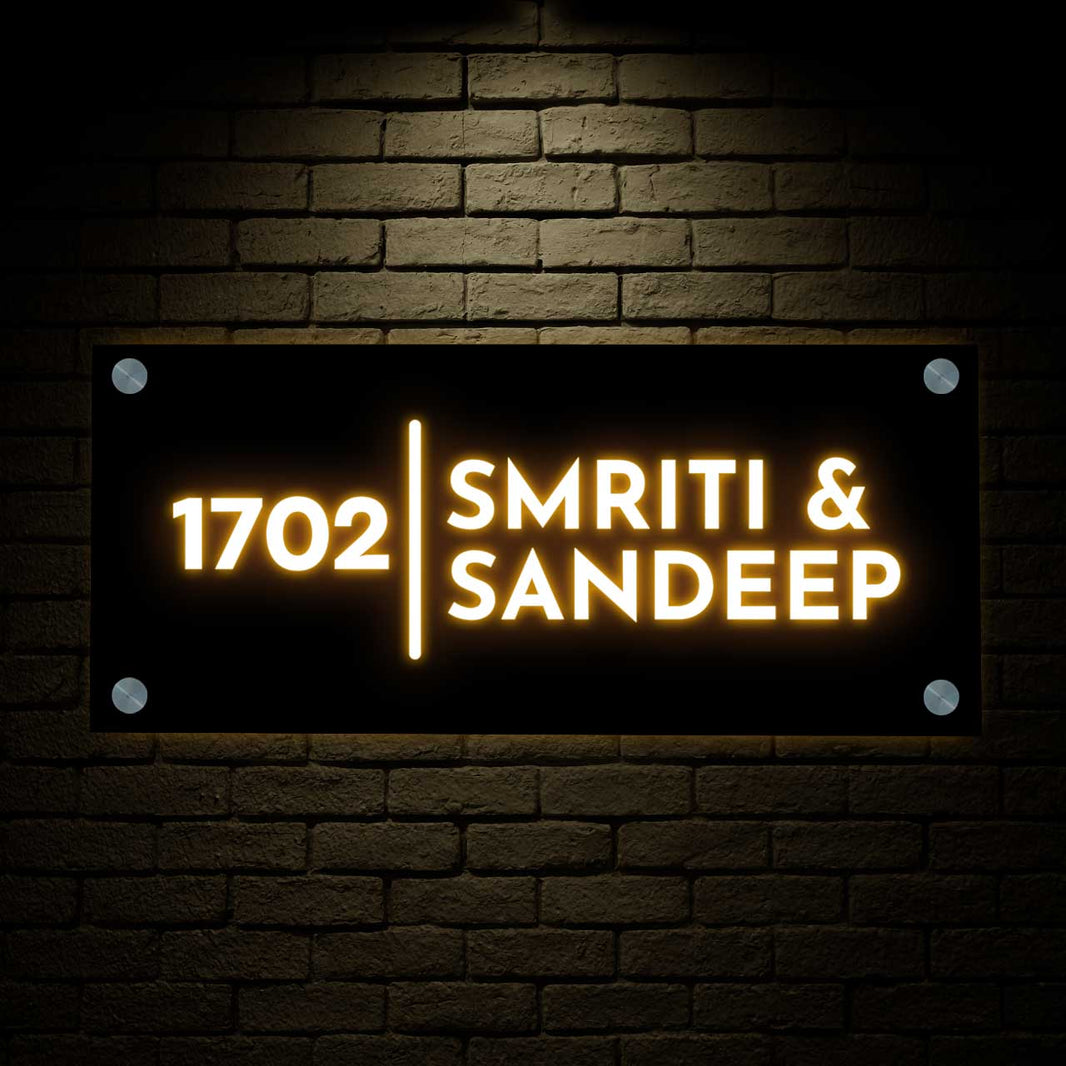 Light Name Plate-LED Nameplates for Home – Nutcase