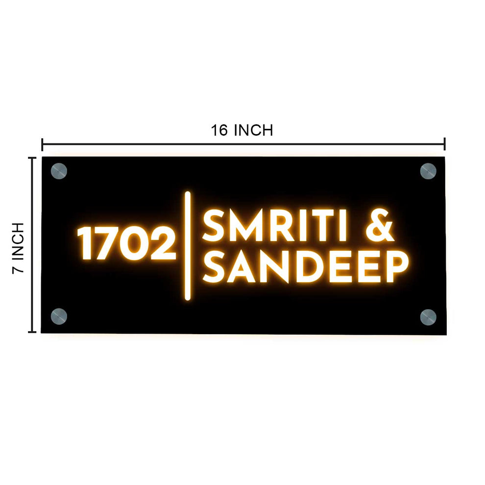 Buy Led Light Name Plate for Home On Nutcase - India