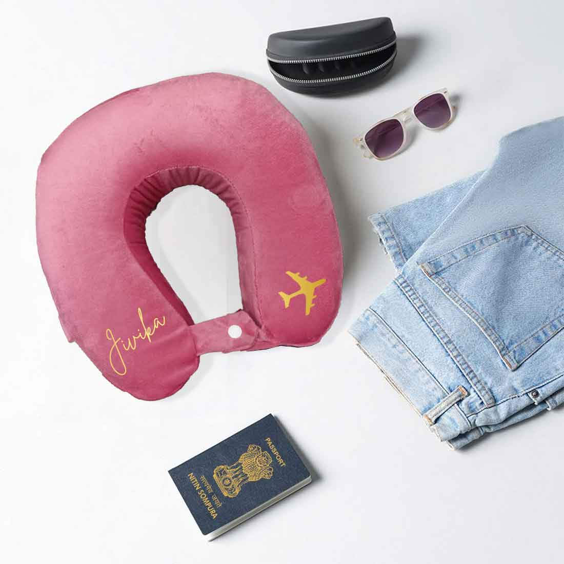 Neck Pillow for Plane Custom Aeroplane Pillow | Nutase India – Nutcase