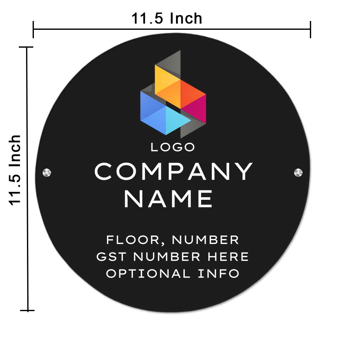 Company Name Board Office Nameplate Round – Nutcase