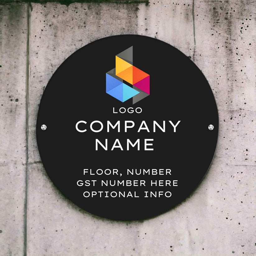 Company Name Board Office Nameplate Round – Nutcase