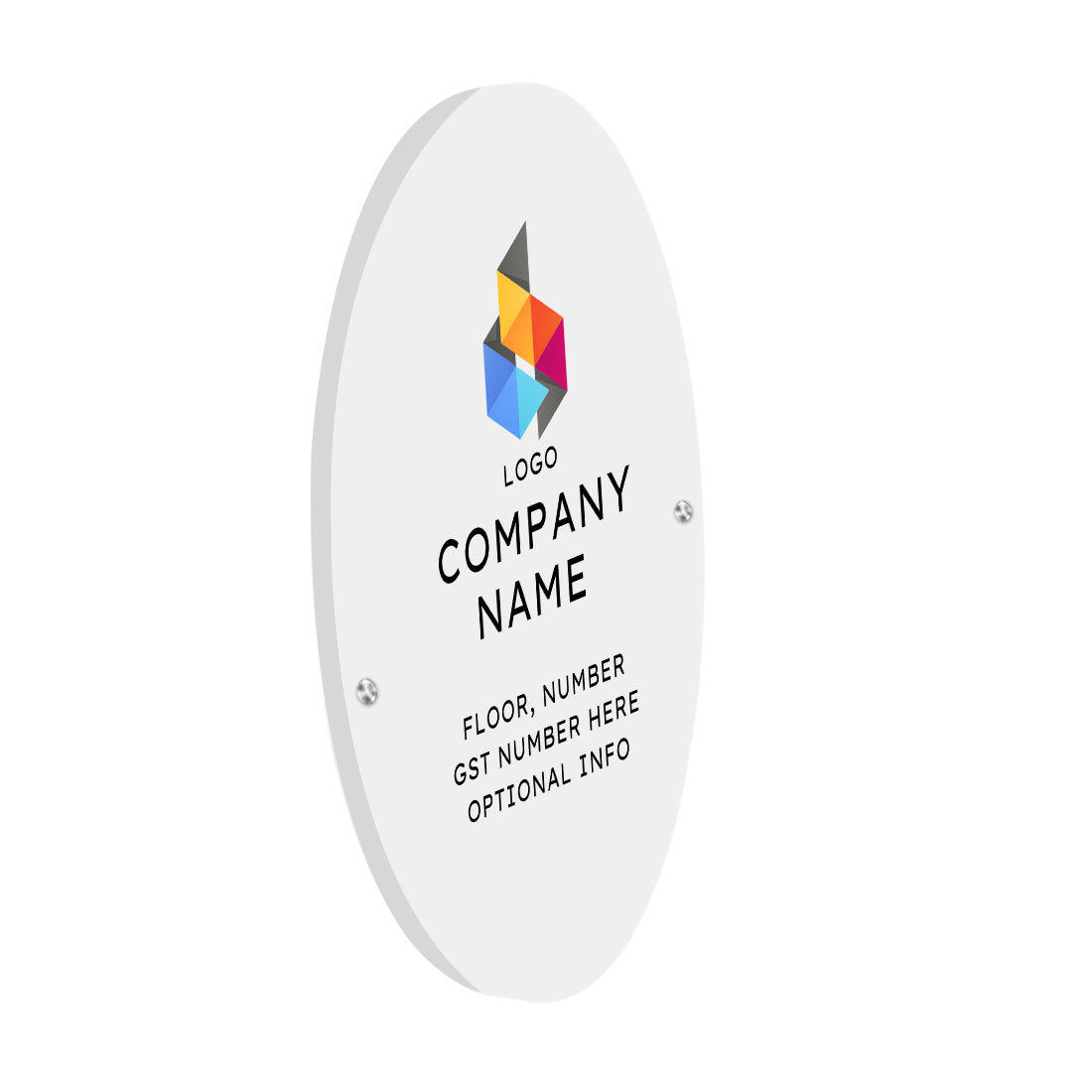 Company Name Board Office Nameplate Round – Nutcase