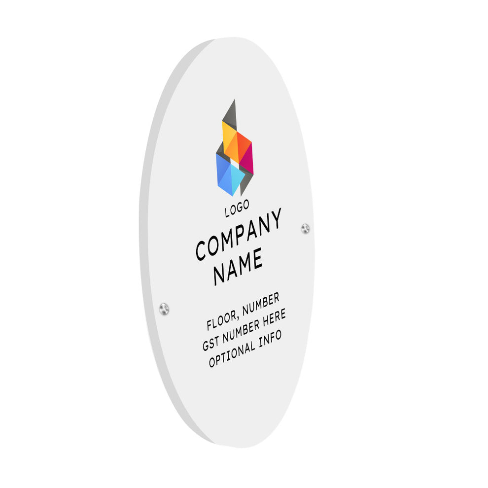 Company Name Board Office Nameplate Round – Nutcase