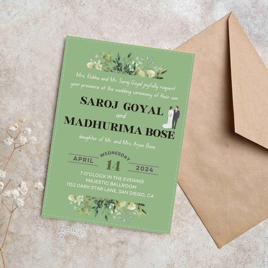 Wedding Card Design Invitation - Customized Shadi Card Design-6x9 ...