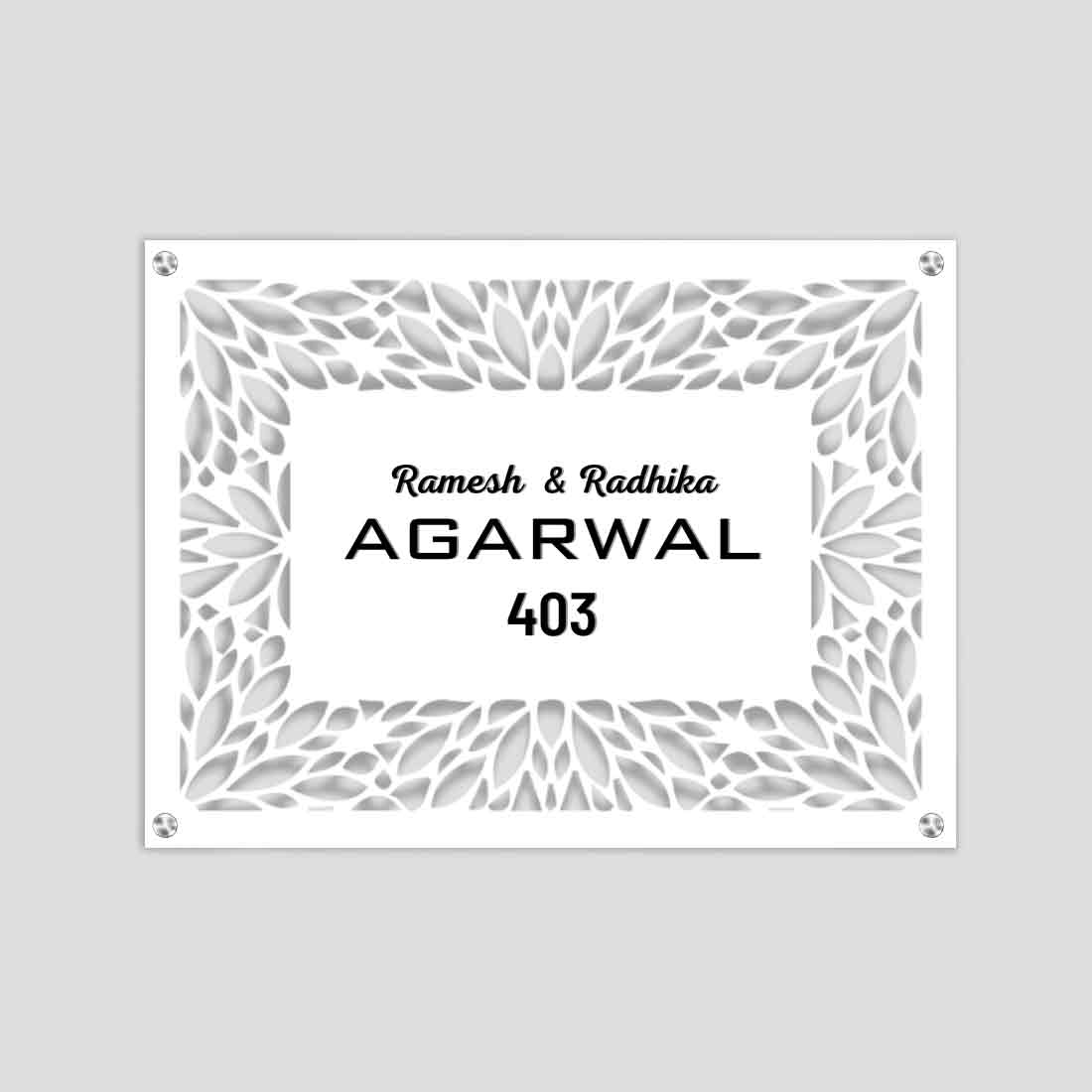 Steel Name Plate Laser for Home | Nutcase