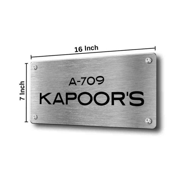 Custom Made Metal Name Plates Stainless Steel | Nutcase India
