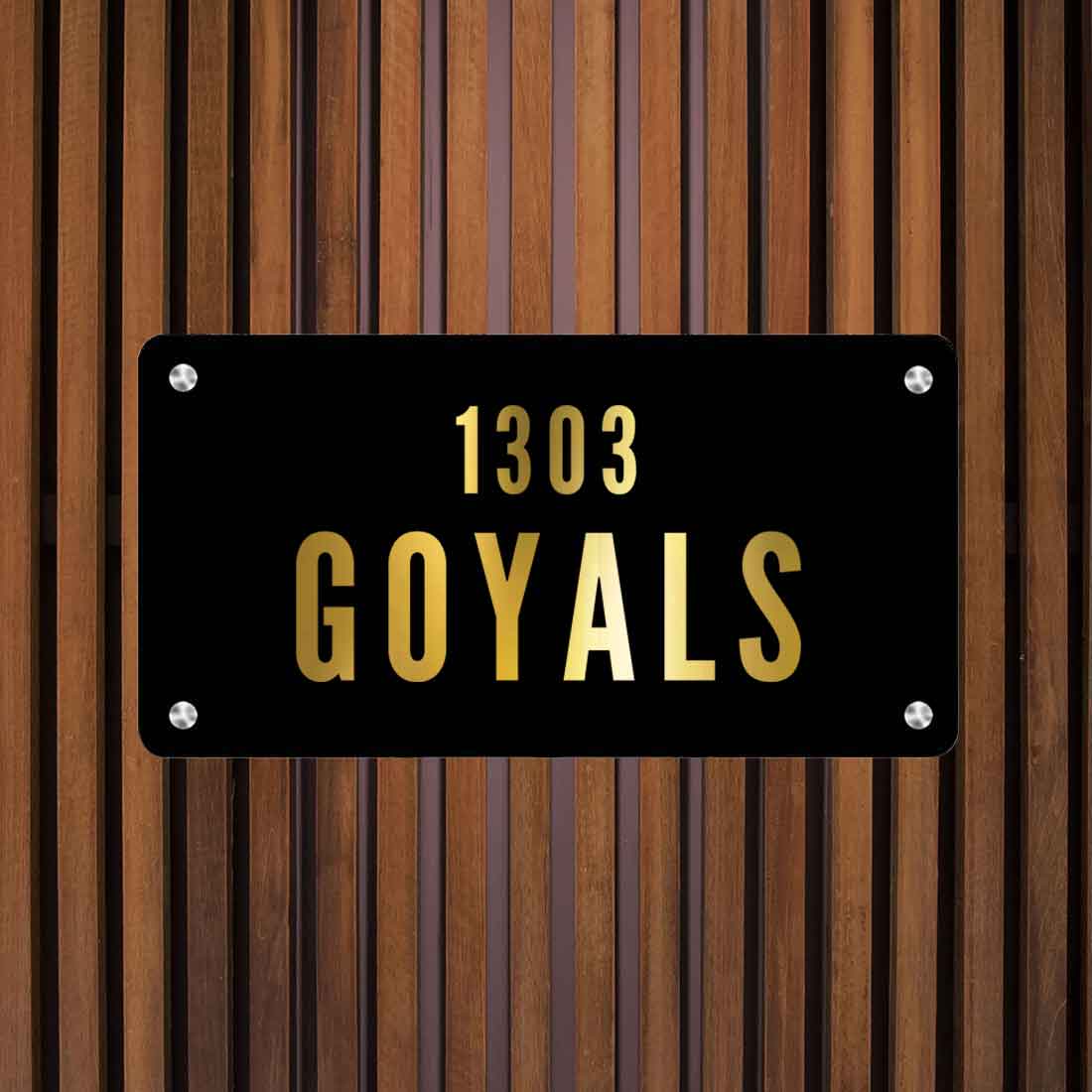 Buy Metal Name Plate for Home | Stainless steel name plates – Nutcase