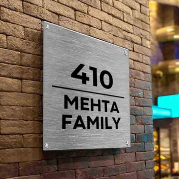 Buy Metal Name Plate for Home | Stainless steel name plates – Nutcase