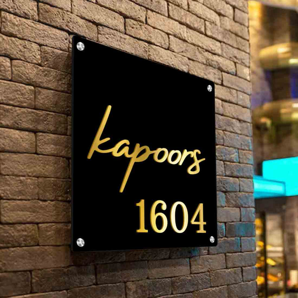 Customized Square Nameplate for Home Online | at Nutcase