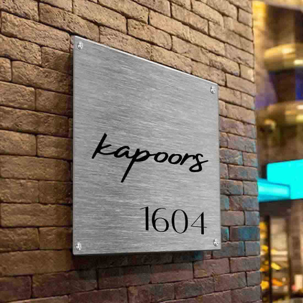 Customized Square Nameplate for Home Online at Nutcase