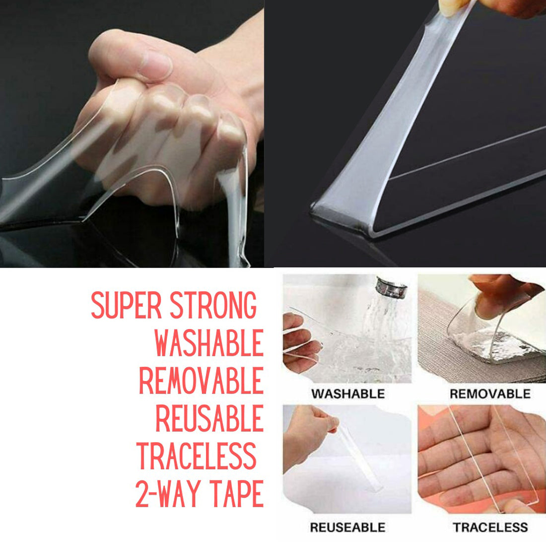 SUPER STRONG TWO WAY TAPE-EASILY STICK ANYTHING – Nutcase