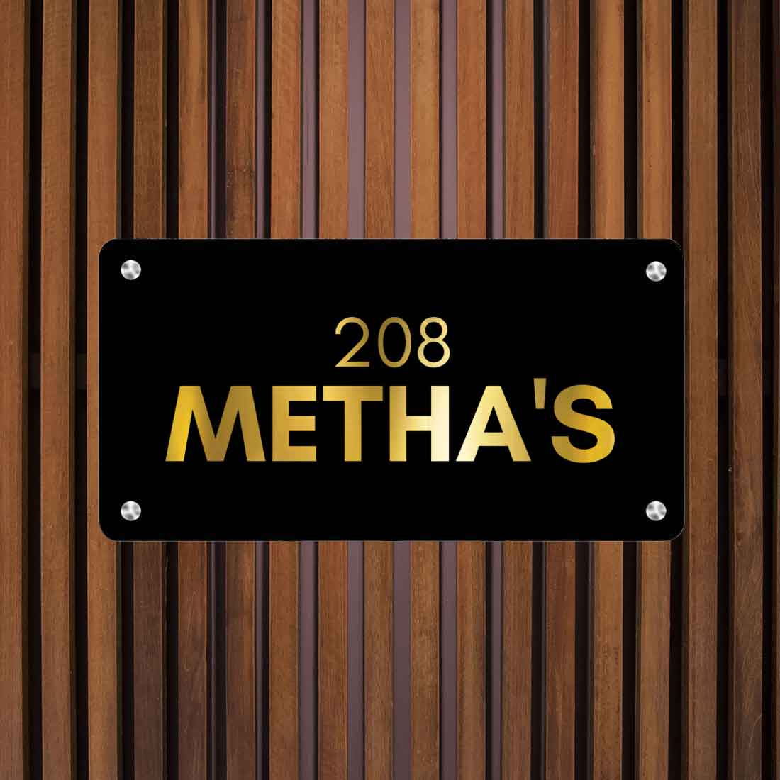 Custom Stainless Steel Name Board for Home | at Nutcase