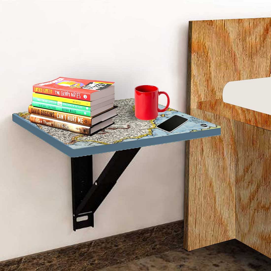 Shop Nutcase Folding Wall Mount Bedside Table Online India
