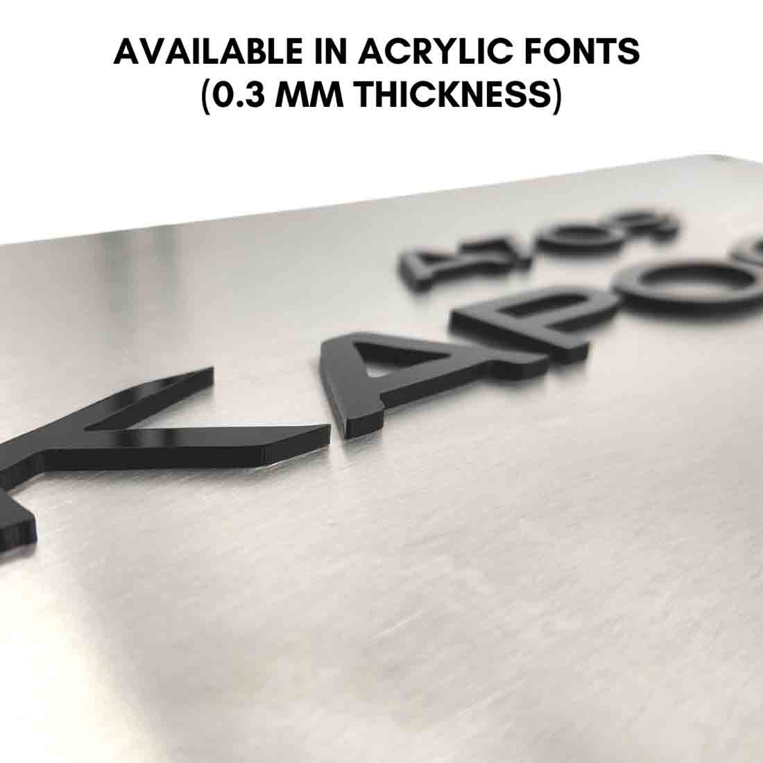 Custom Monogram Stainless Steel Name Board for Home Office – Nutcase