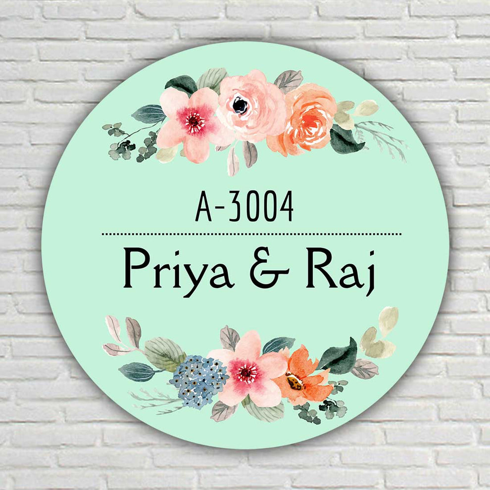 Buy Personalized Round Name Plate for Home Online in India – Nutcase