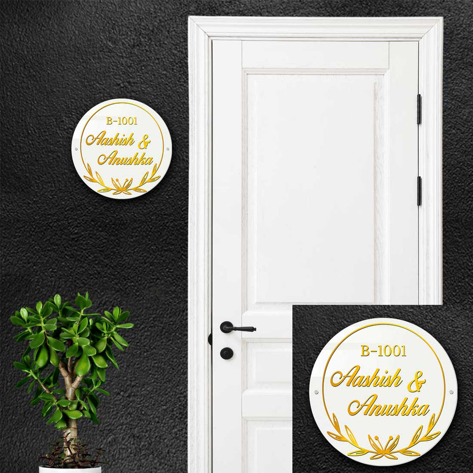 Round Name Board for House – Nutcase