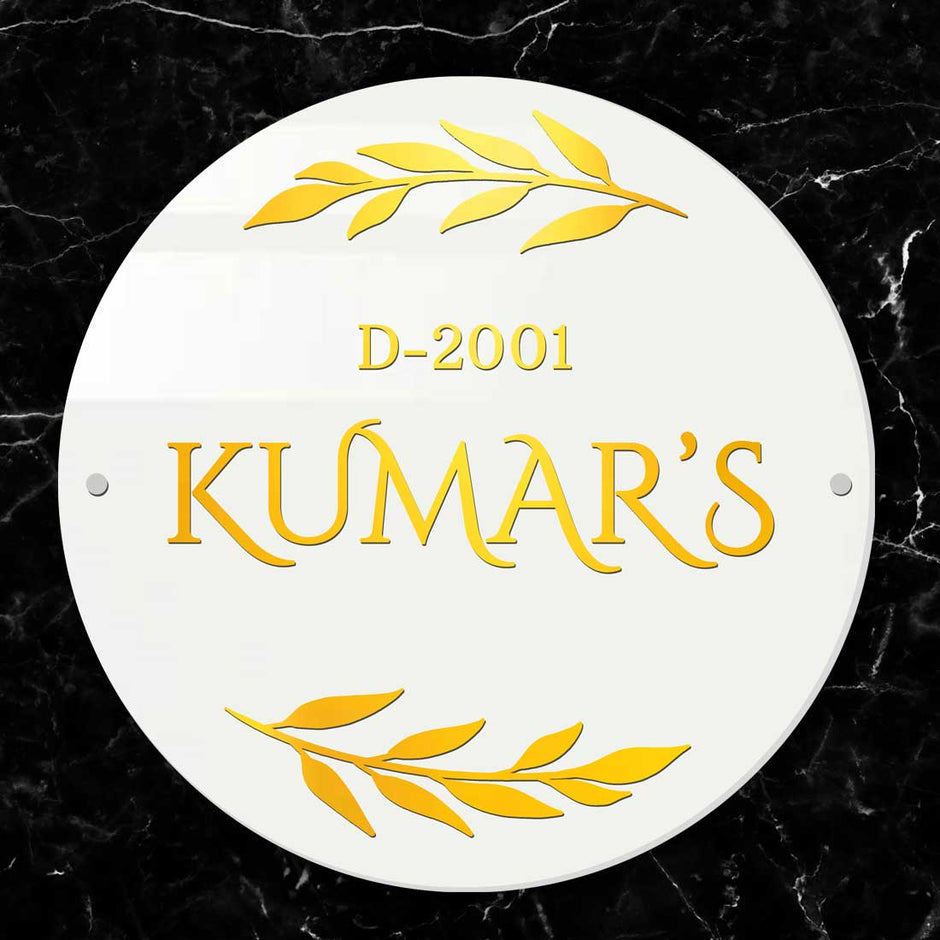 Round Name Board for House – Nutcase