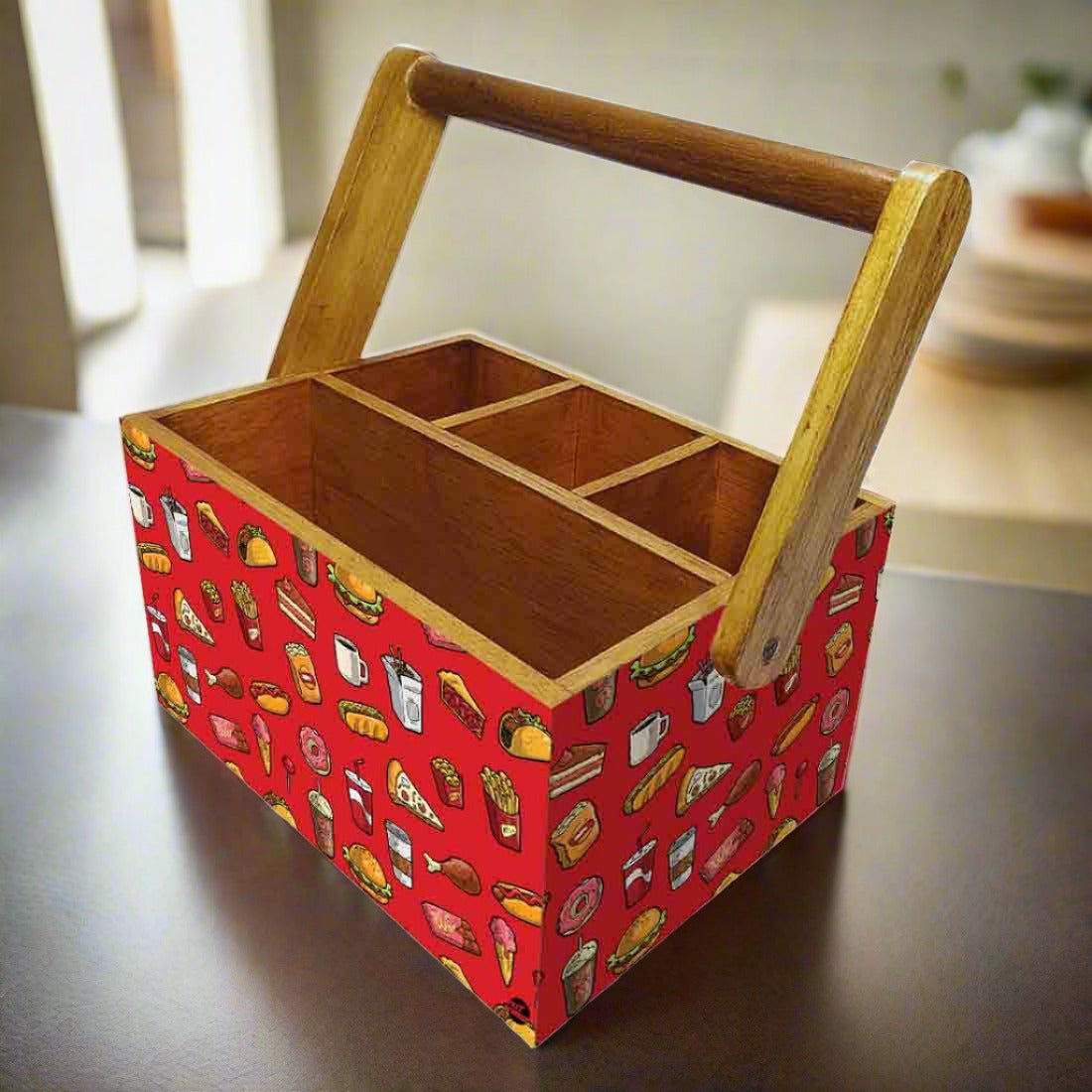 Silverware Caddy With Handle for Dining Table Organizer – Nutcase