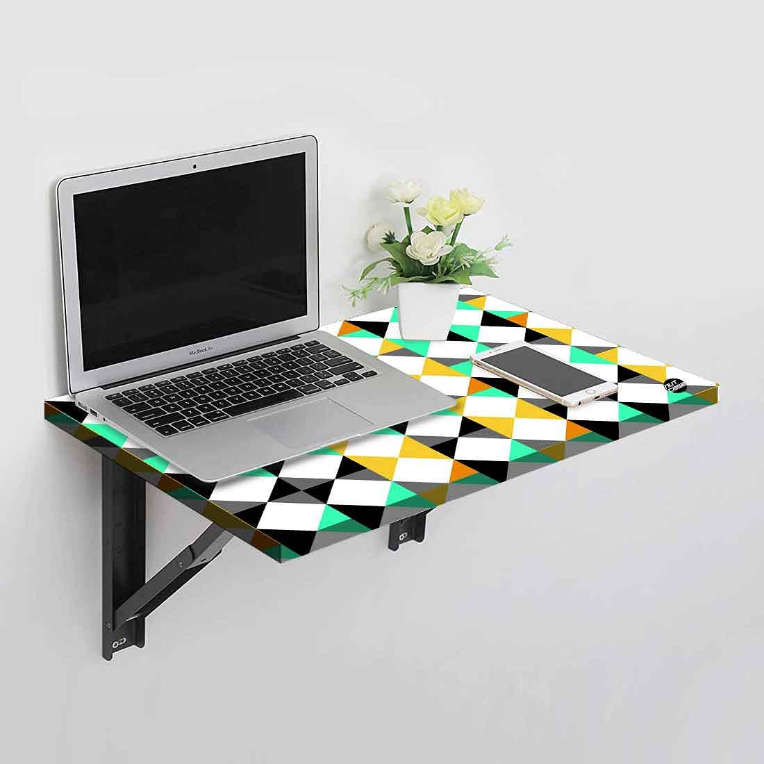 Buy Wall Mounted Modern Work Table - Neon Geometric Online India – Nutcase